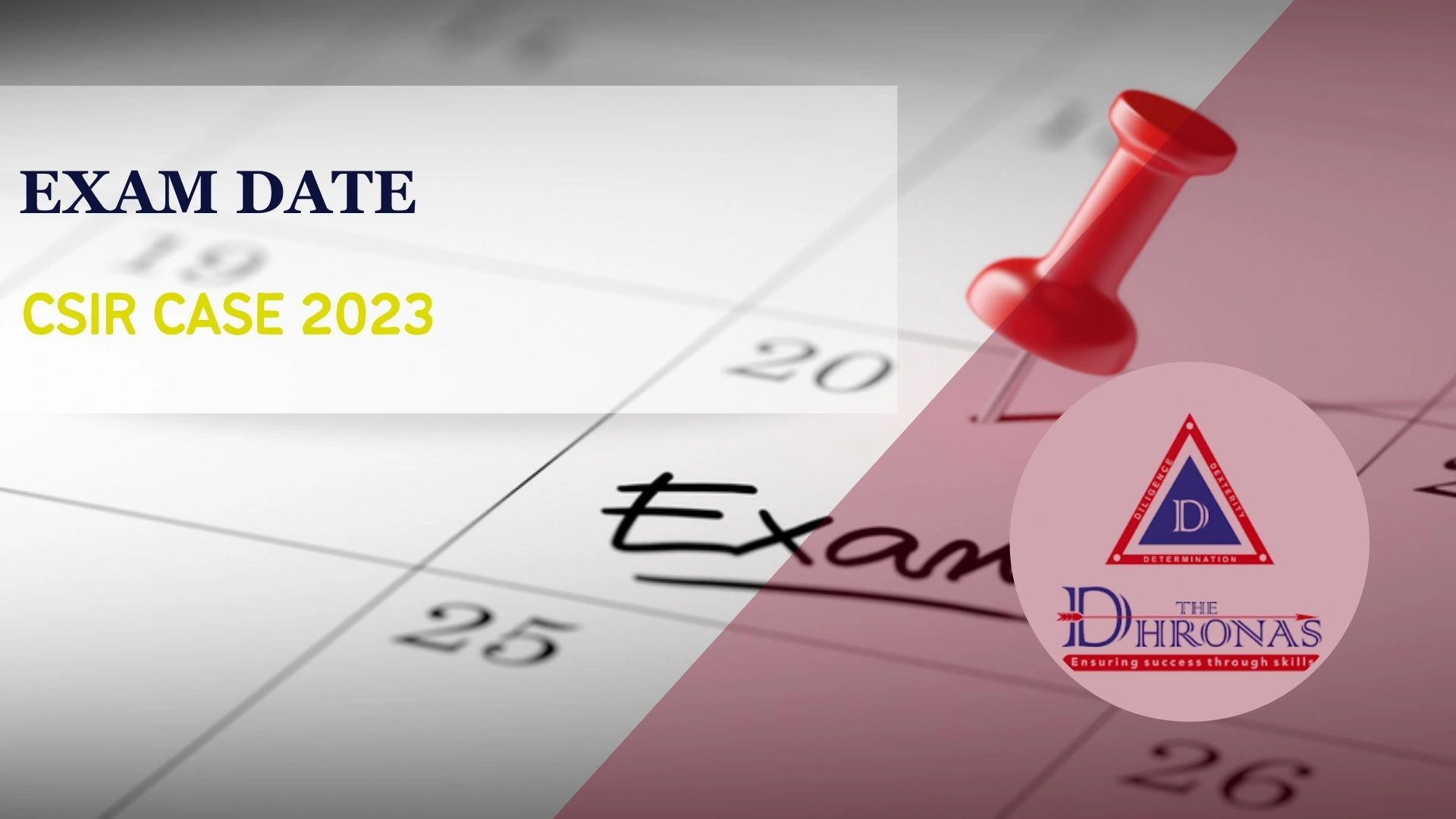 CSIR CASE Exam Date 2023 - The Date of Exam is yet to be Announced