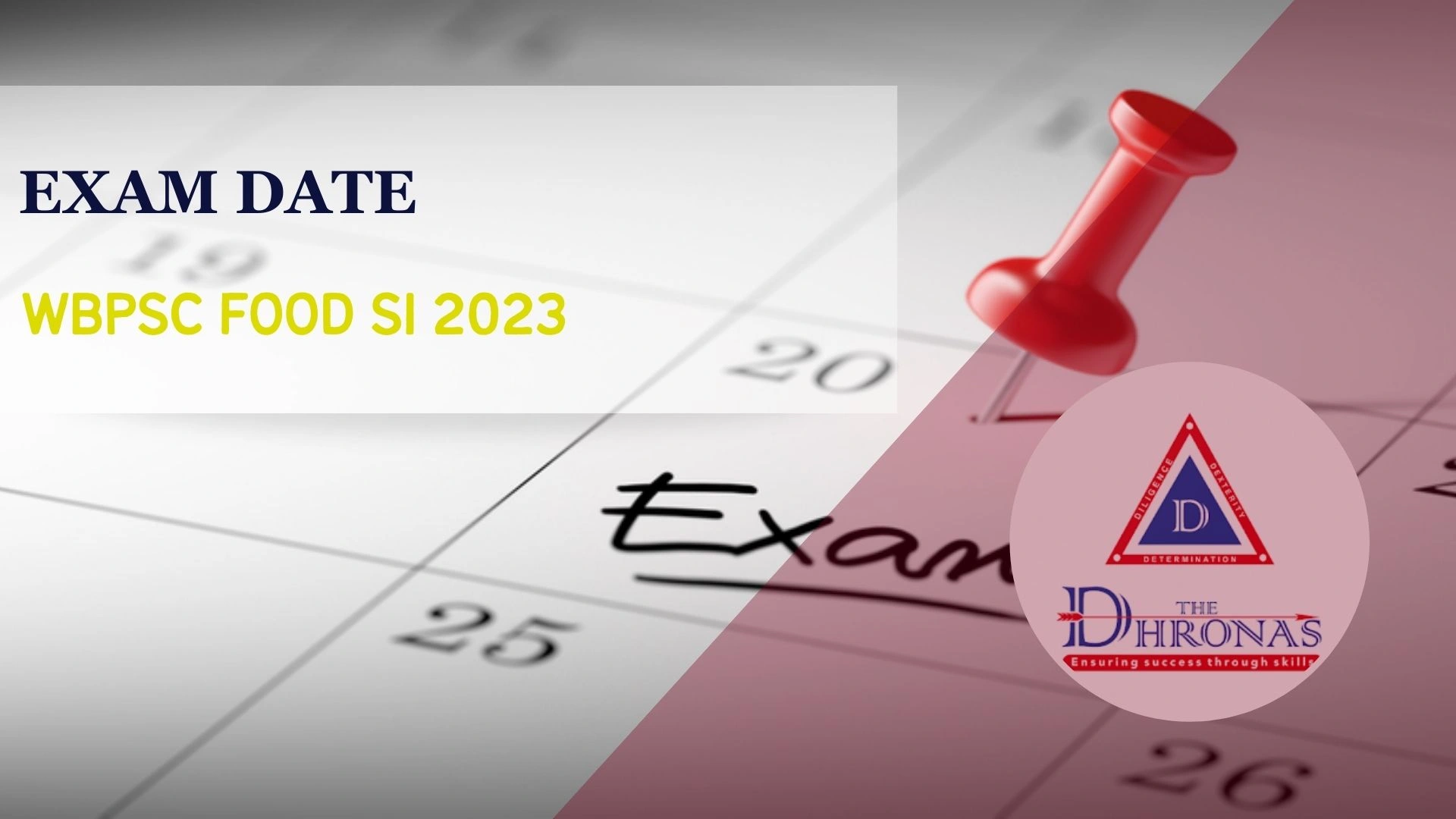 WBPSC Food SI Exam Date 2023 - The Exam is on 16-March-2024